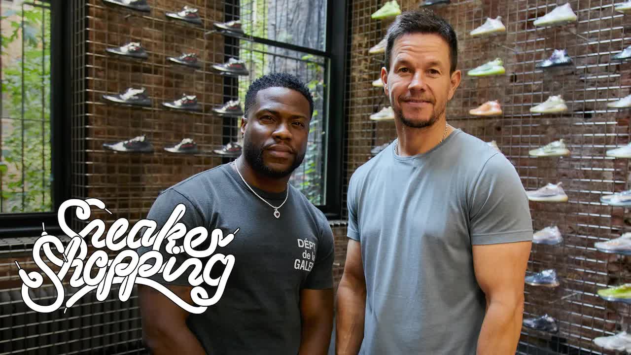 Mark Wahlberg and Kevin Hart go sneaker shopping with Complex