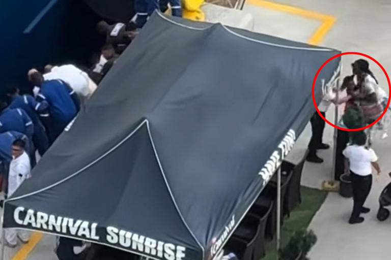 Mother jumps off Carnival cruise ship dock to rescue 4-year-old ...