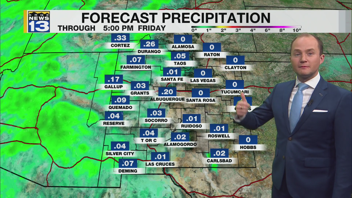 Rain, mountain snow chances return to start the new year