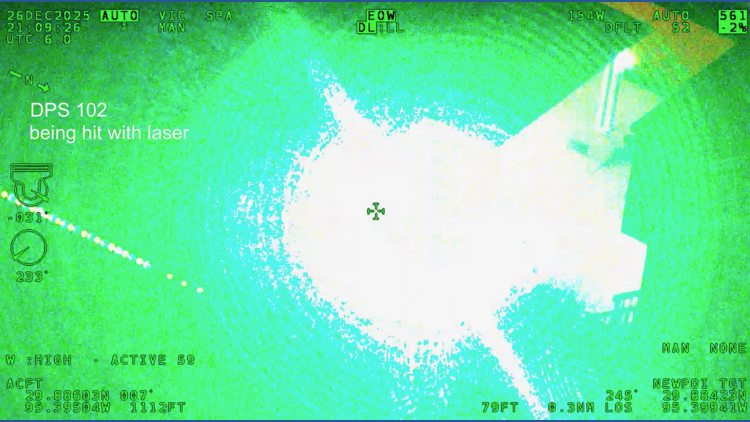 DPS helicopter struck by laser during Harris County manhunt