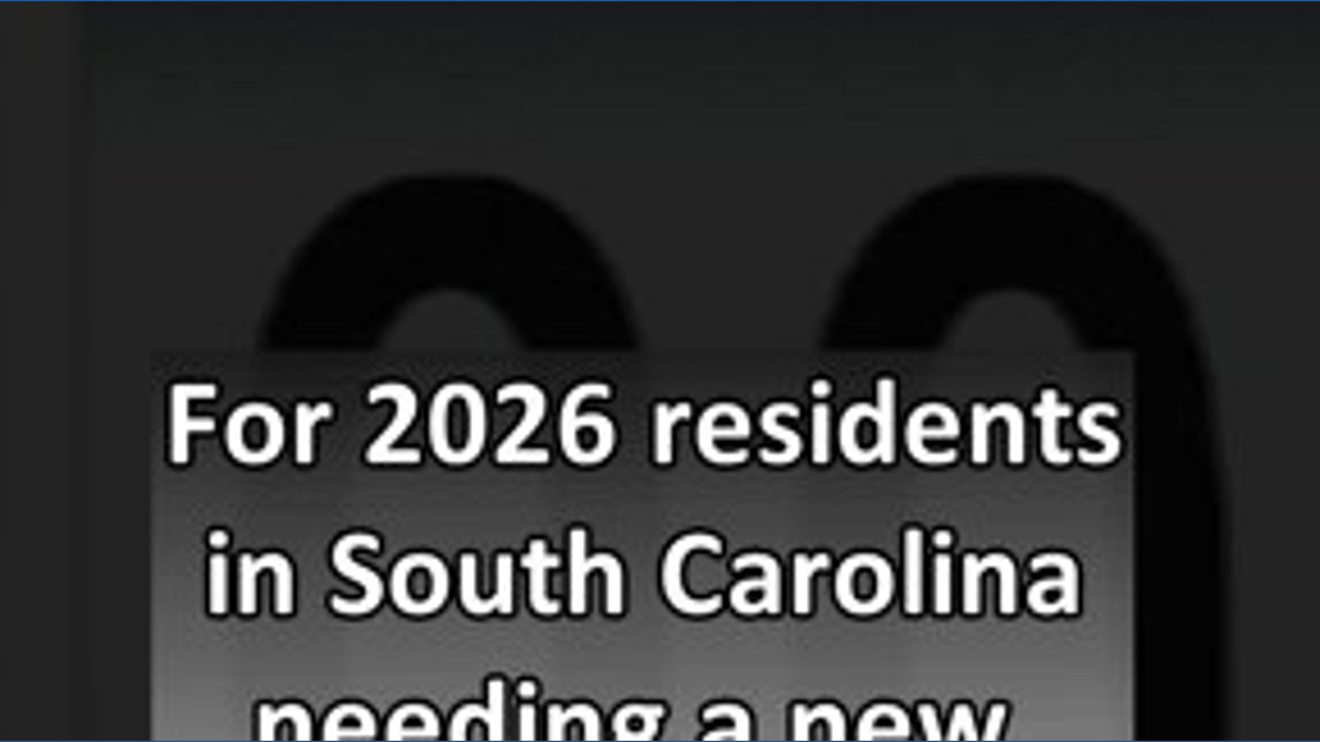 New license plate in South Carolina driver's future