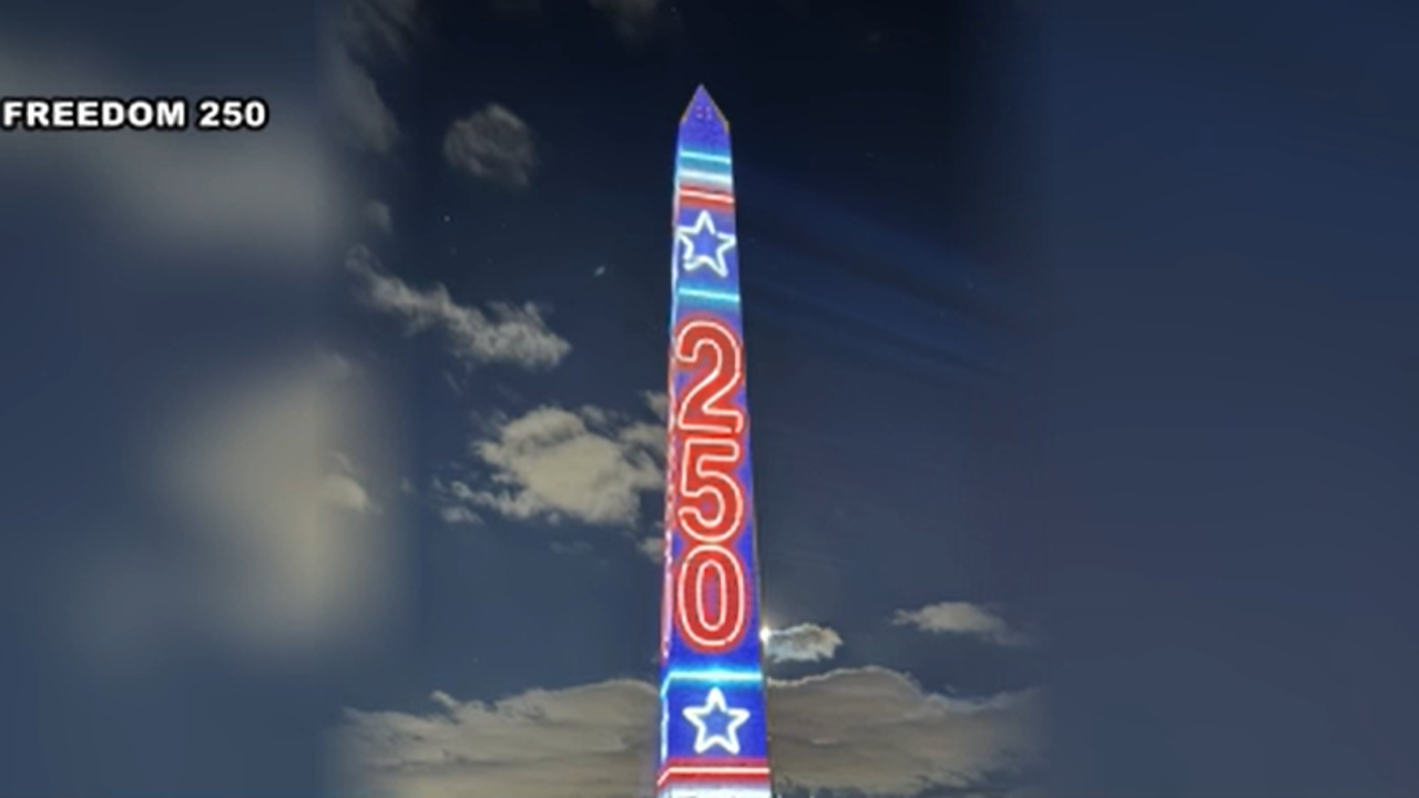 Freedom 250 display set to light up Washington Monument for New Year's Eve