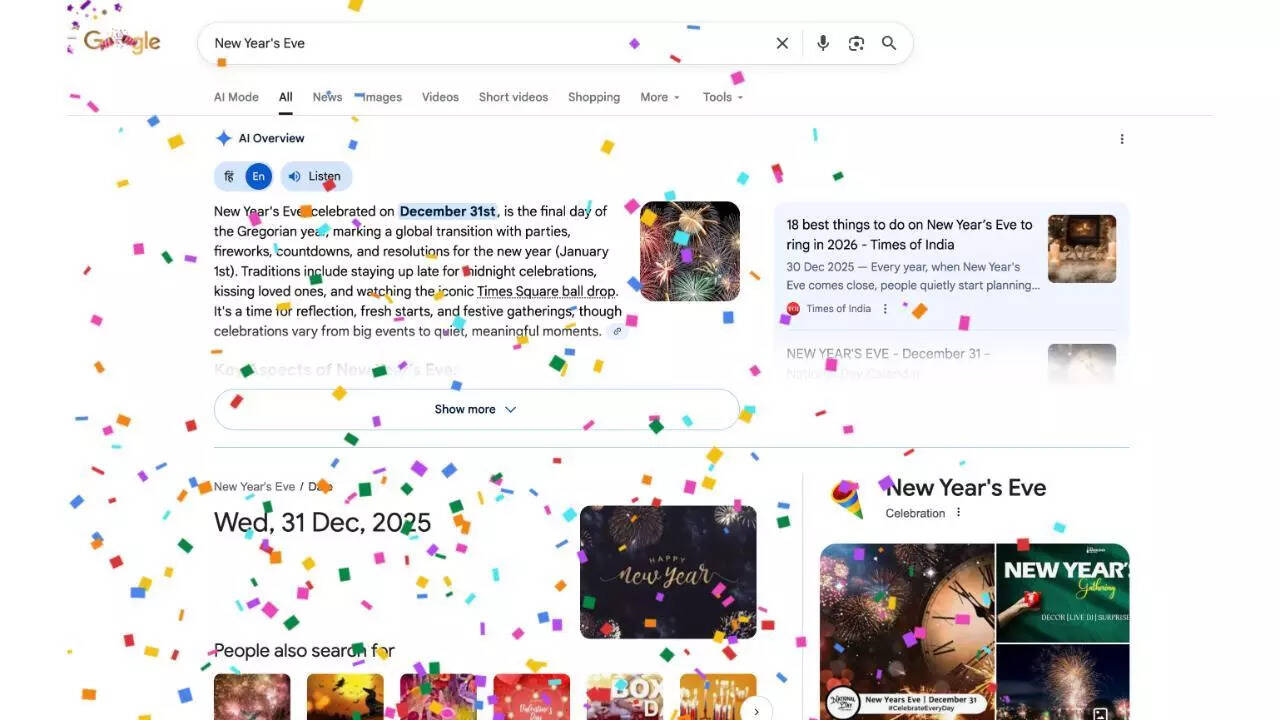 Google celebrates New Year’s Eve 2025 with animated Doodle and ...