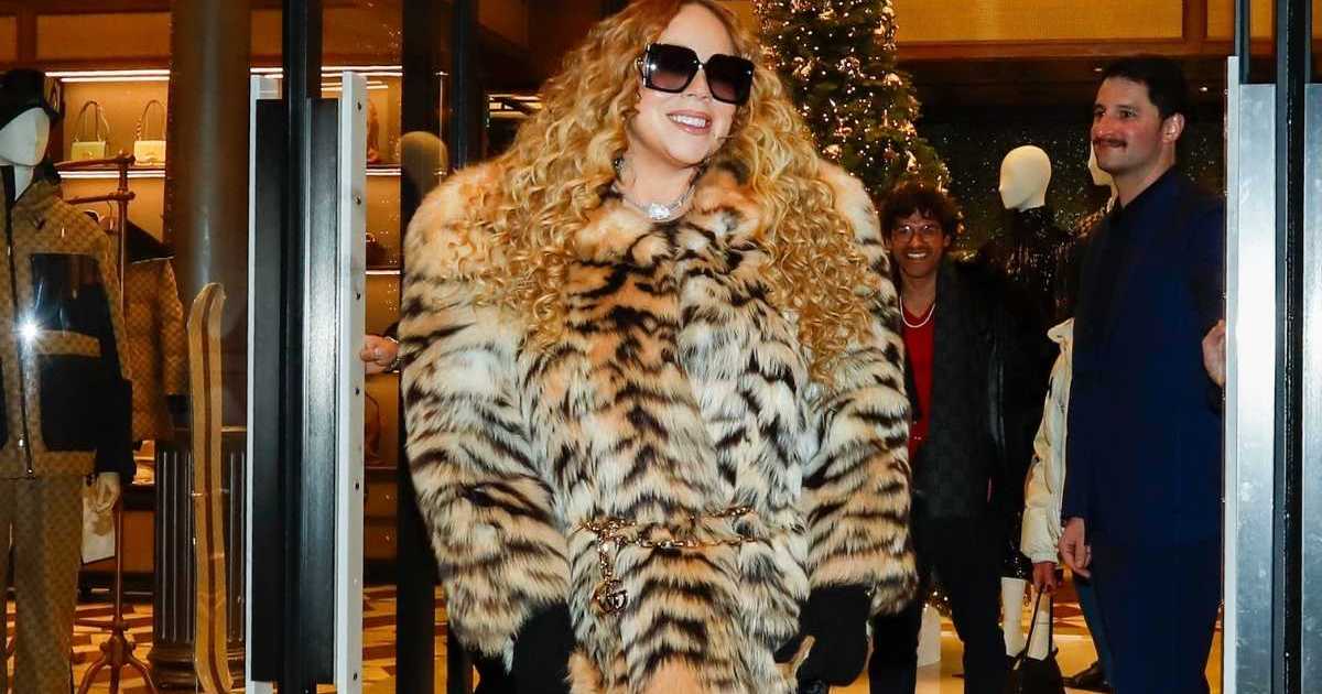 Mariah Carey's Gucci coat & boots are head-turning