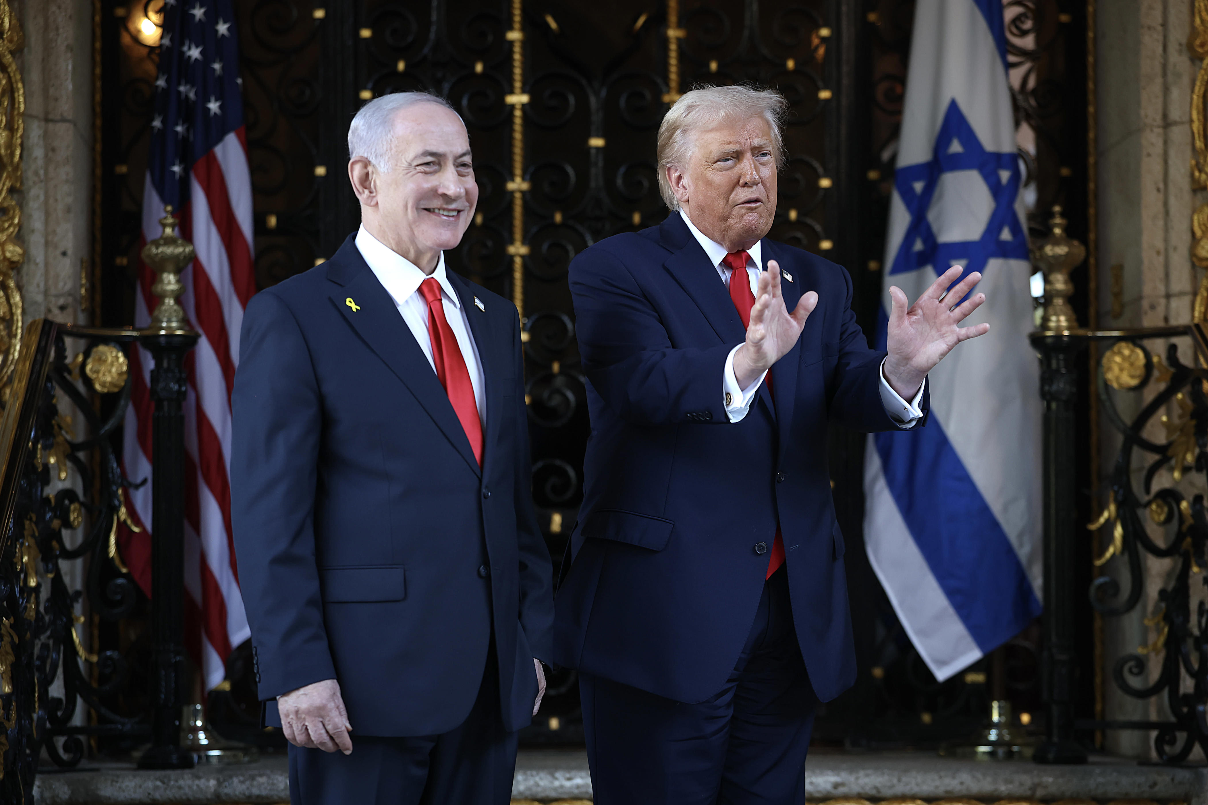 Despite awkward moments, Netanyahu, Trump aligned at Mar-a-Lago on Gaza ...
