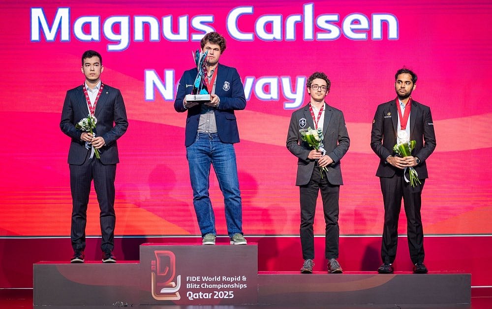 World blitz: Magnus Carlsen wins record-extending 9th title, Erigaisi ...