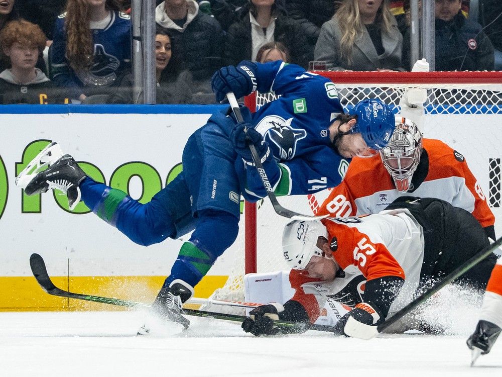 Canucks player grades: Quick-strike Flyers find their footing in 6-3 ...