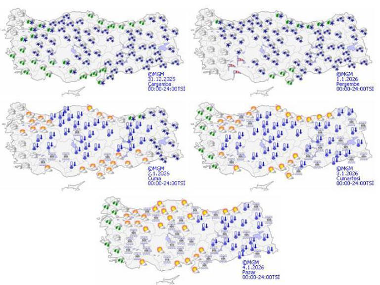 Son dakika... Meteoroloji'den 42 il için kar ve fırtına uyarısı! Hava ...