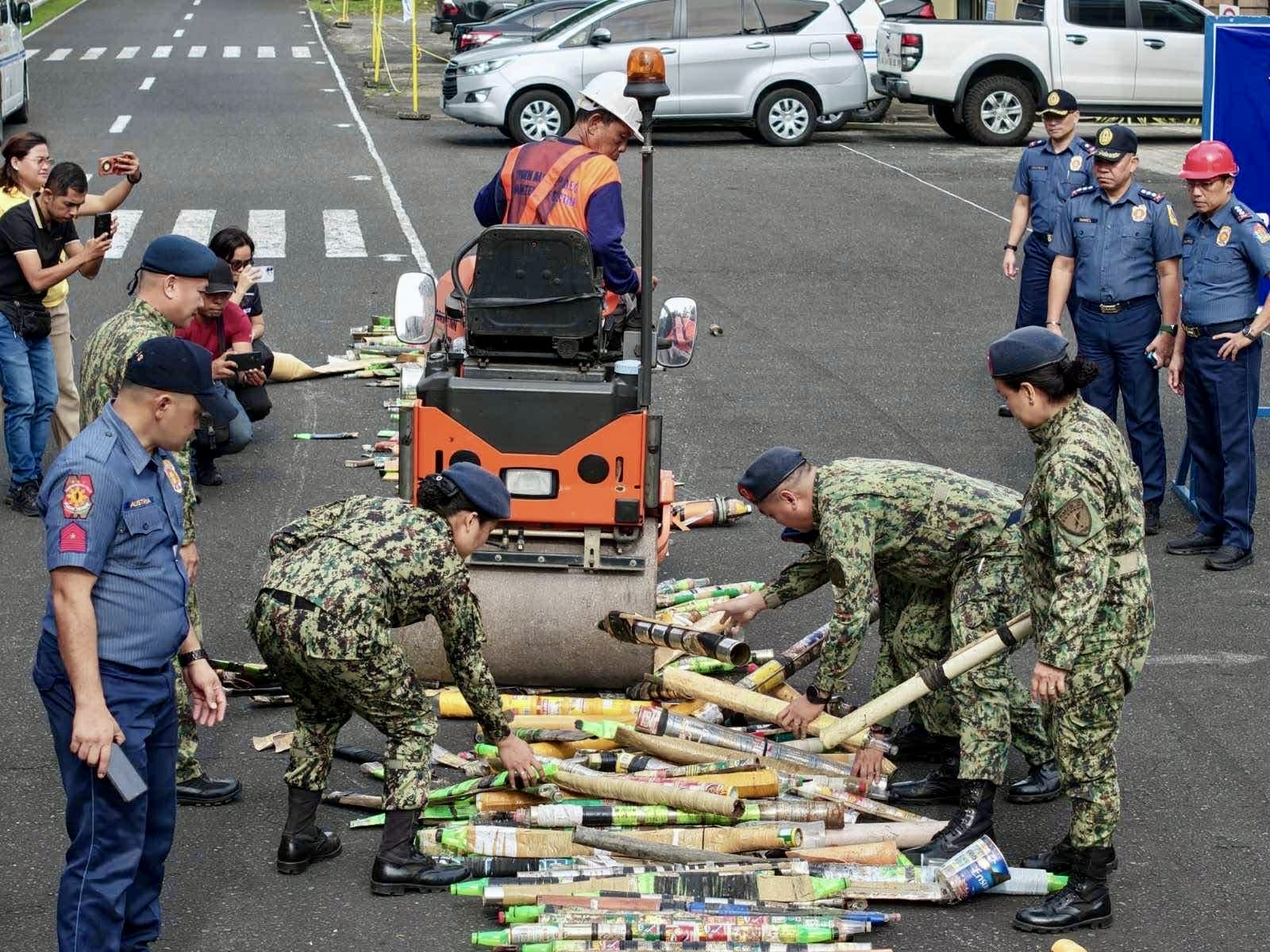 Over P100,000 worth of illegal firecrackers destroyed in Bicol