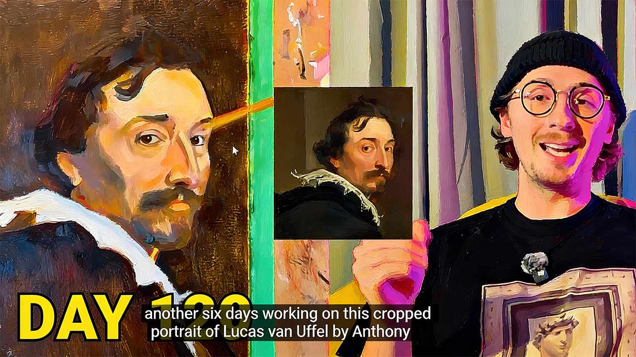 Real time drawing stream with art history notes and analysis