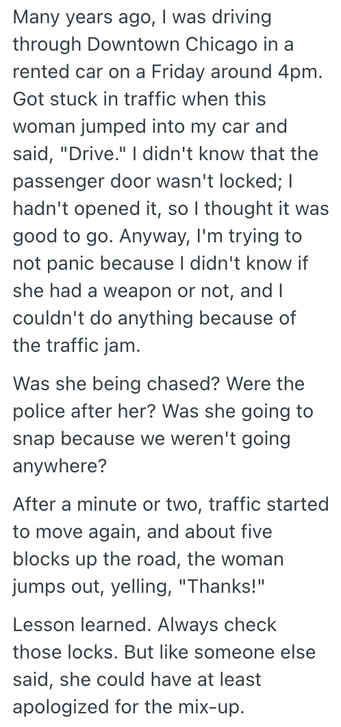 A driver parking their car was mistaken for an Uber driver, so a random ...