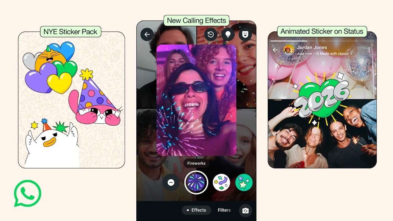 WhatsApp adds Happy New Year 2026 stickers, effects and reactions for ...