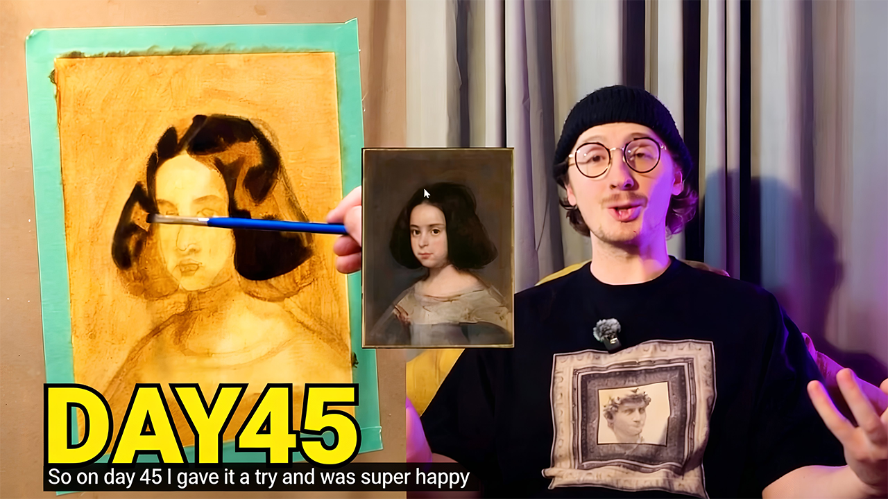 Online art history deep dive with real time sketching practice