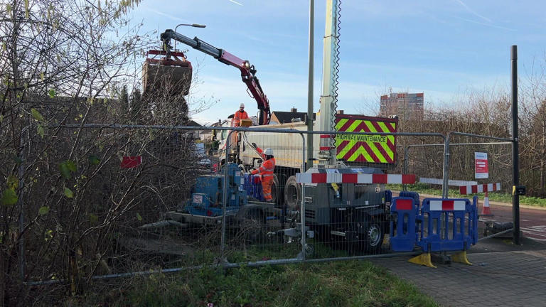 Work ongoing to repair burst water main