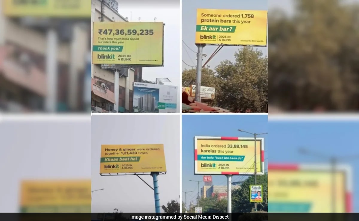 India ordered 1,05,16,879 kg ghee: Blinkit's quirky billboard series ...