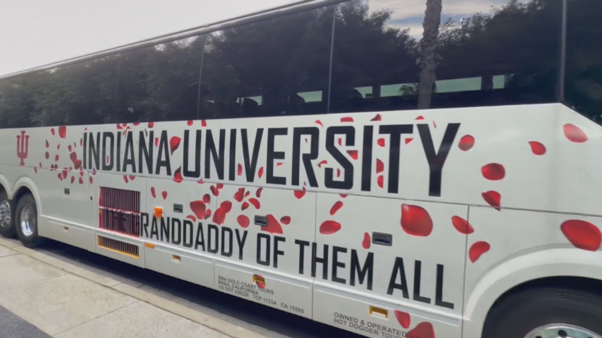 IU football riding in style across Southern California