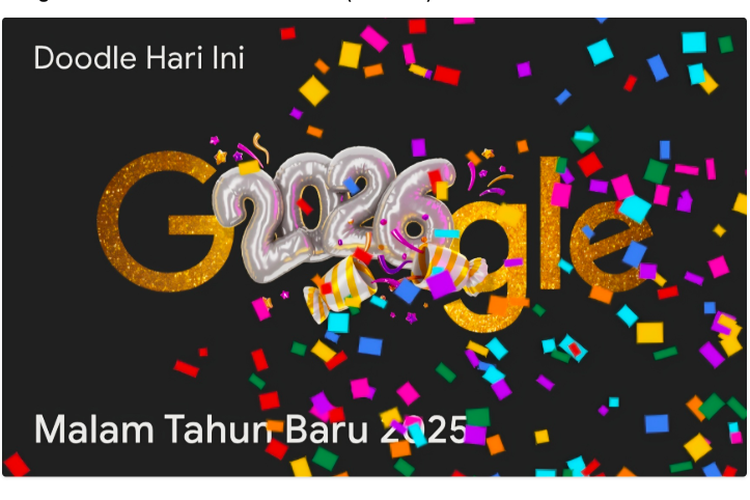 Google Doodle malam Tahun Baru 2026 muncul, simbol hitung mundur global ...