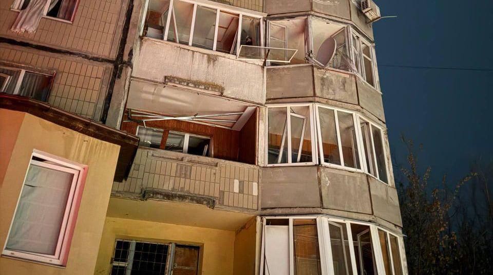 Russian drones attack Bila Tserkva: high-rise residential building damaged