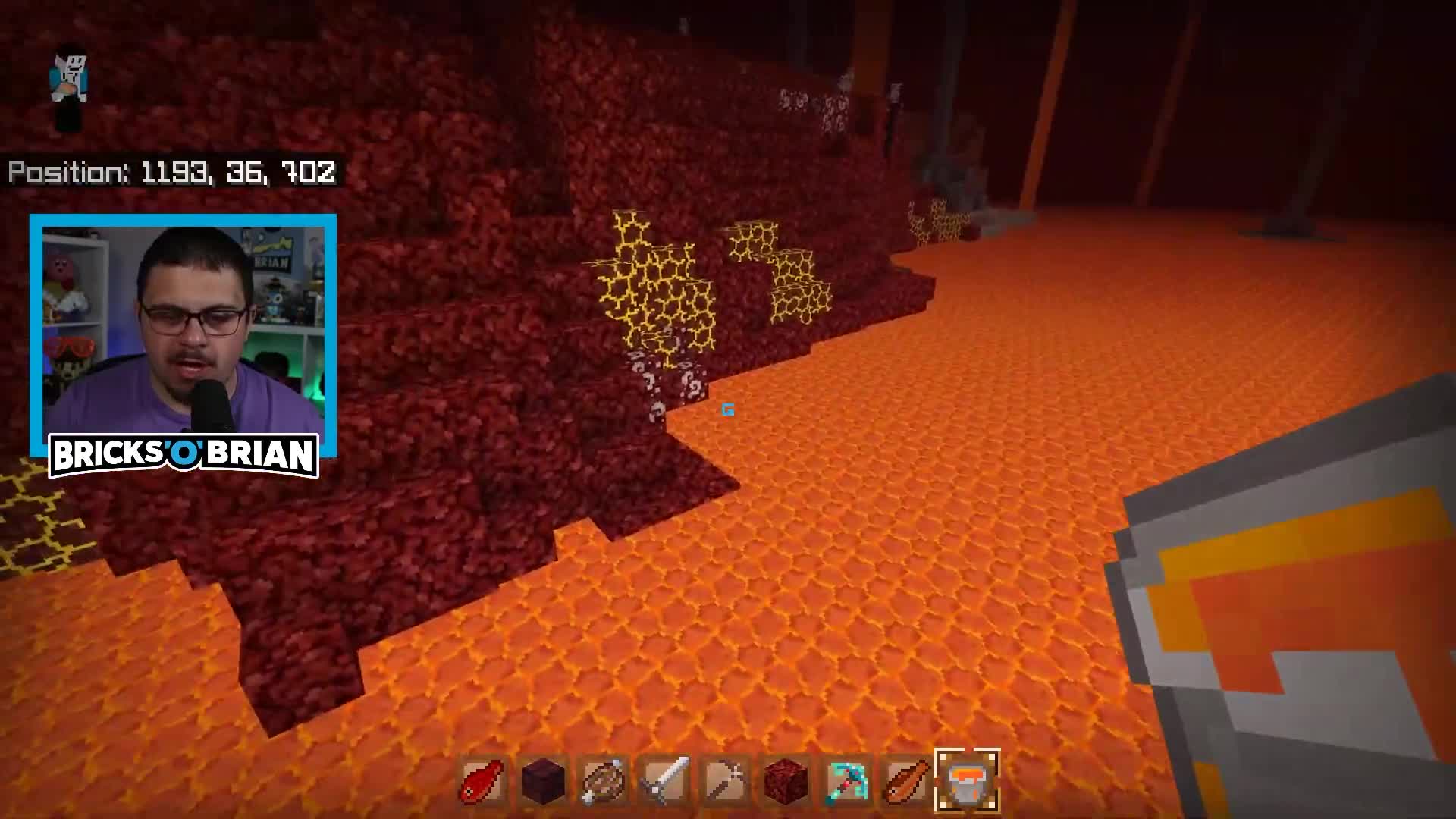 Make a lava river! - 101 things to do in Minecraft with Bricks 'O' Brian