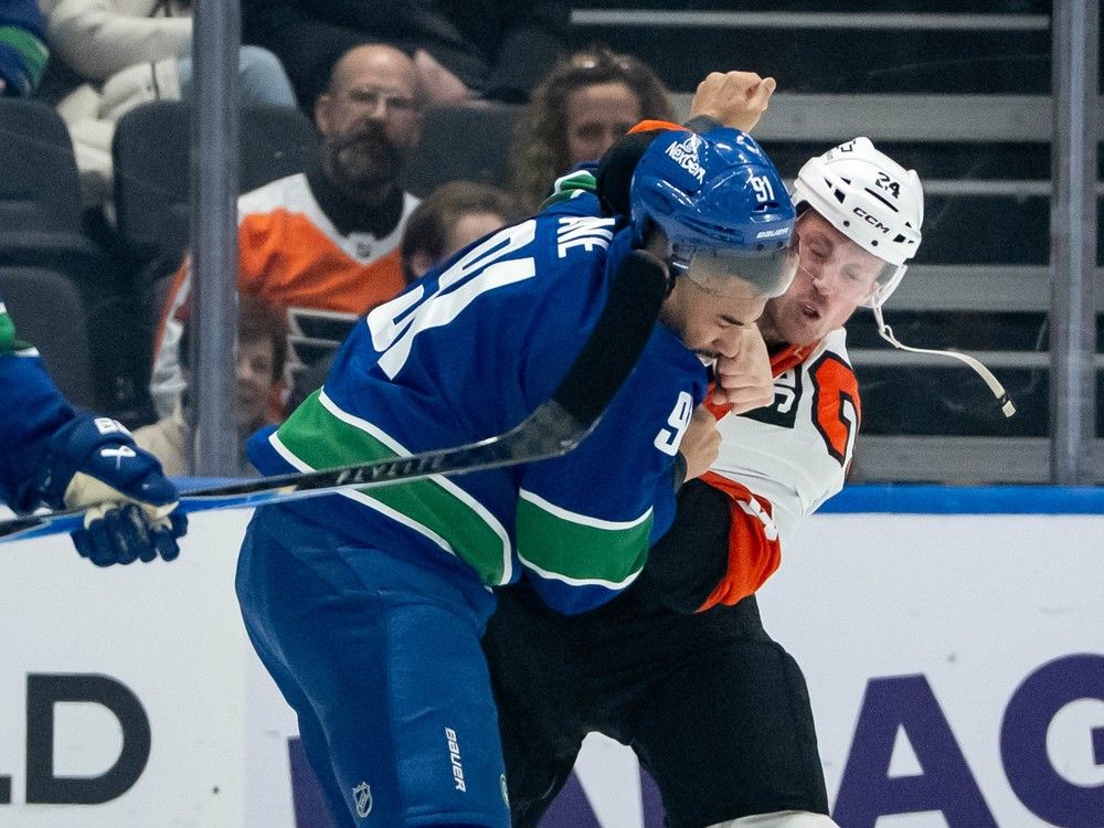 Canucks player grades: Quick-strike Flyers find their footing in 6-3 ...
