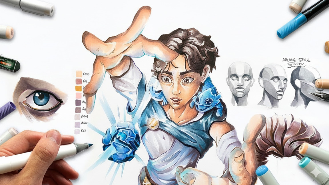 Recreating arcane art without digital tools