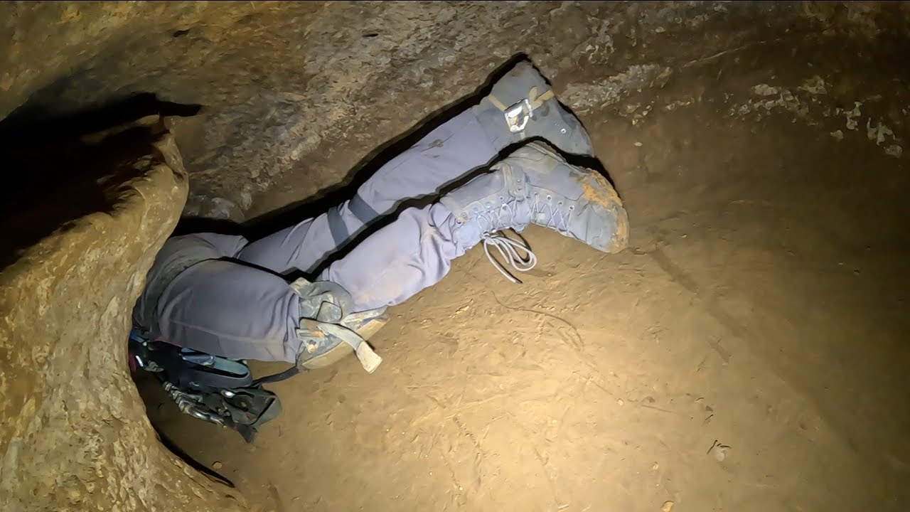 One more push through the squeeze revealed a 100 foot drop