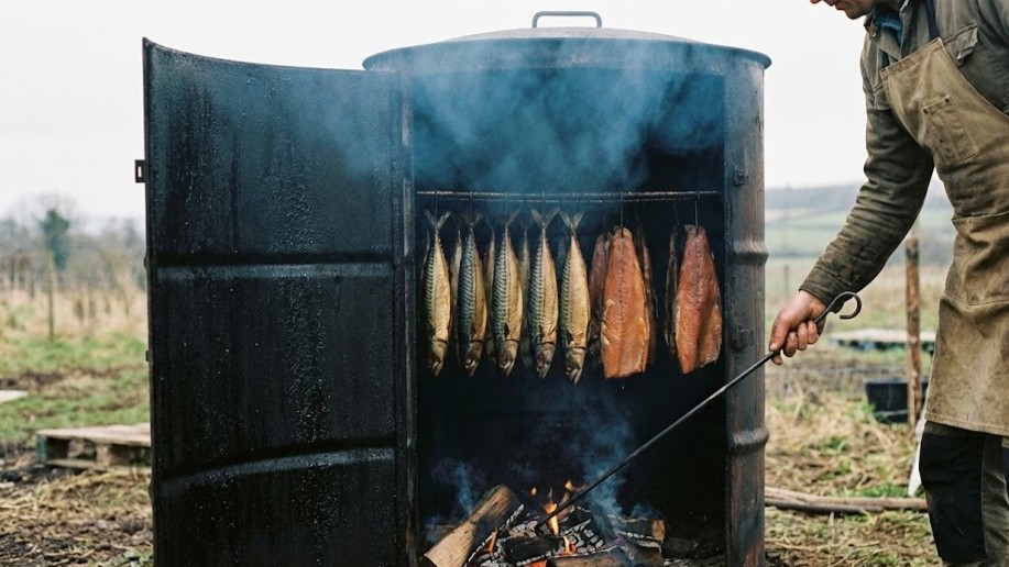 How smoked fish turns out perfect in a barrel