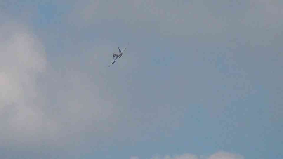 An F-18 Super Hornet attempted a cobra maneuver at low speed