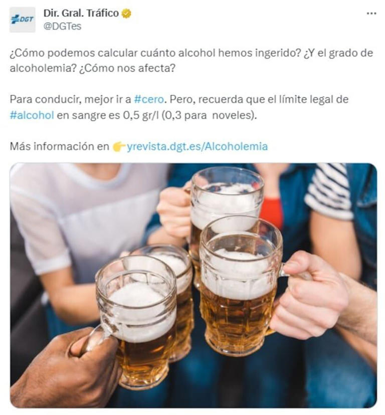 Lo anunció la DGT: ¿con cuántas cervezas doy positivo en el control de ...
