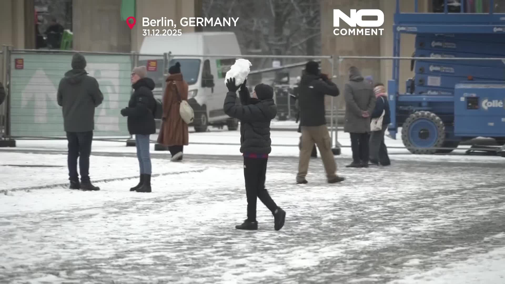 La nieve cubre Berlín, el tiempo invernal se instala en la ciudad