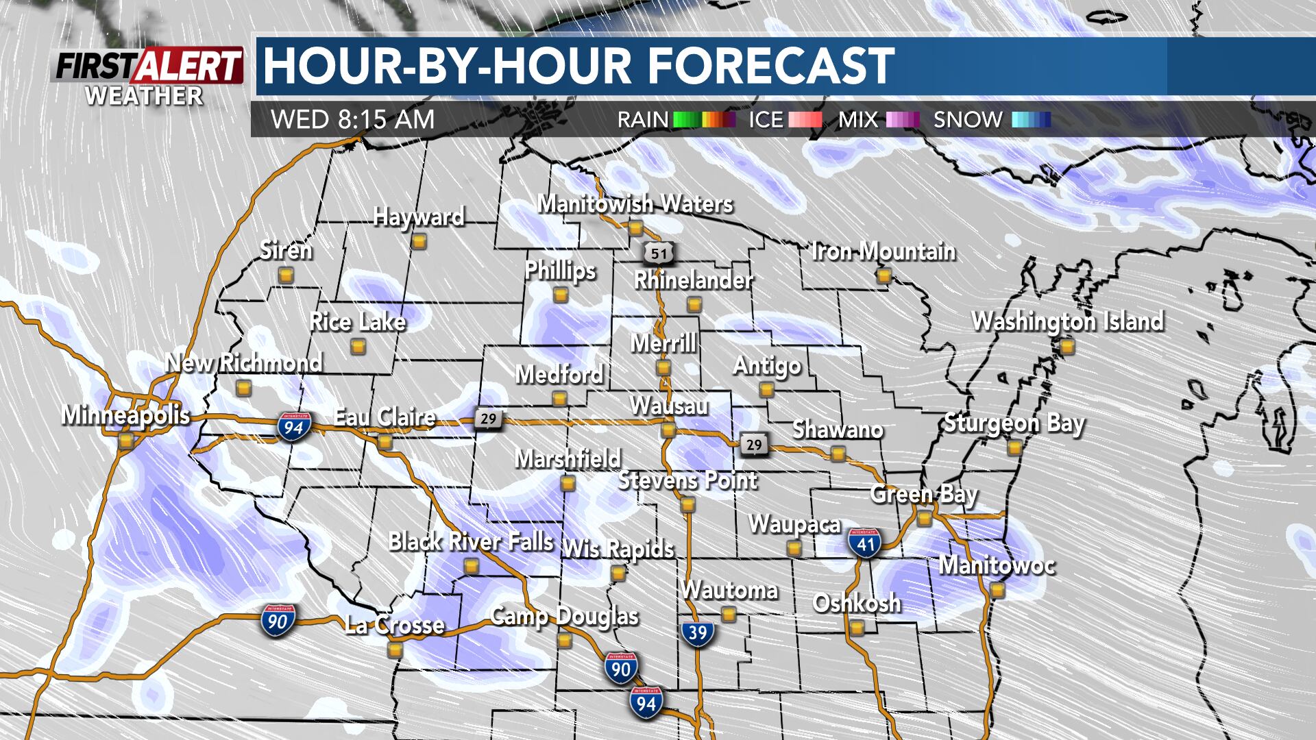 First alert for light morning snow Wednesday