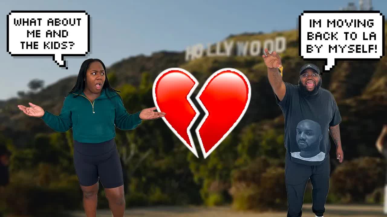 I'm moving back to LA without my wife and our kids prank *emotional*