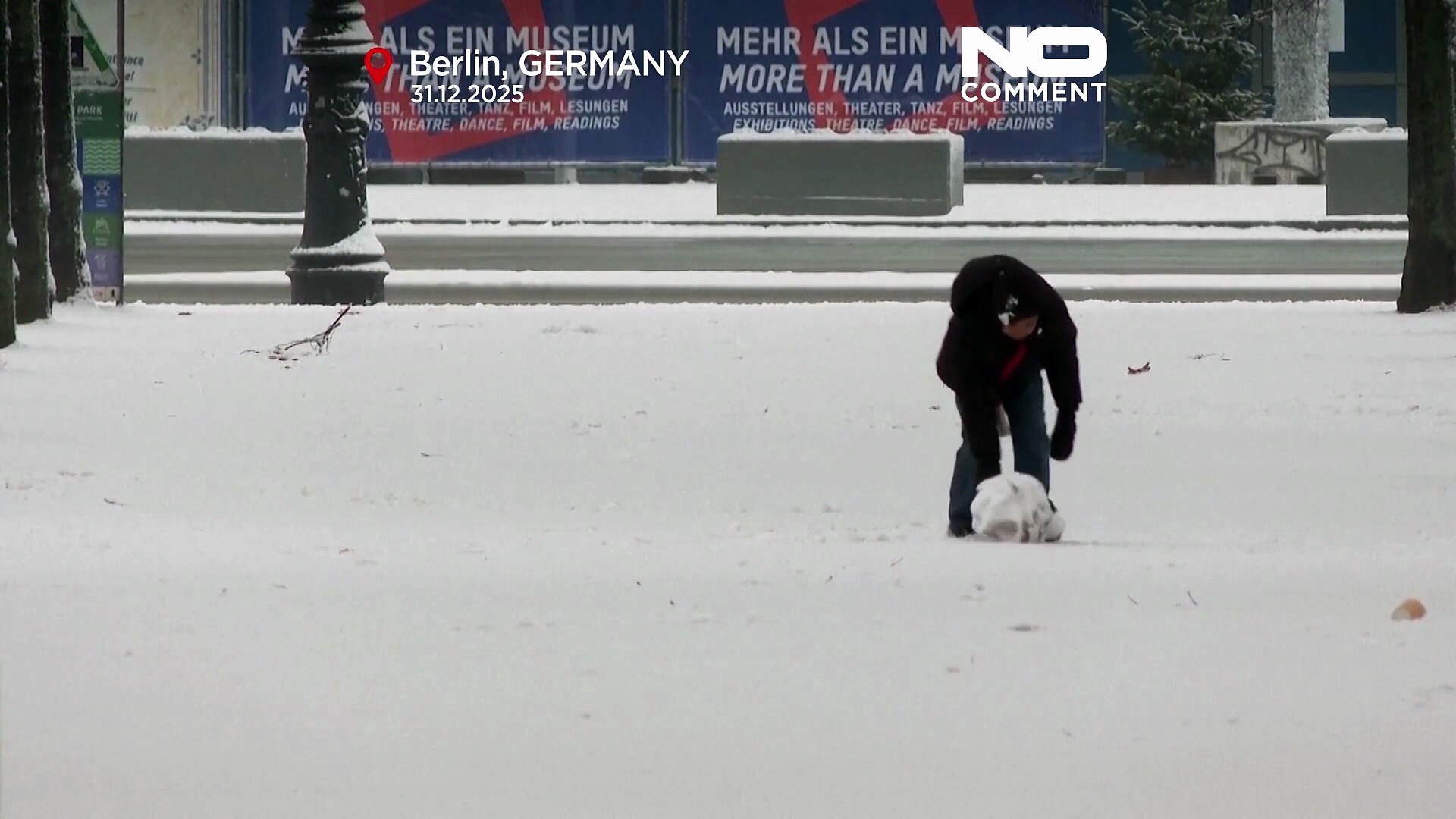 Snow covers Berlin as winter weather settles over the city