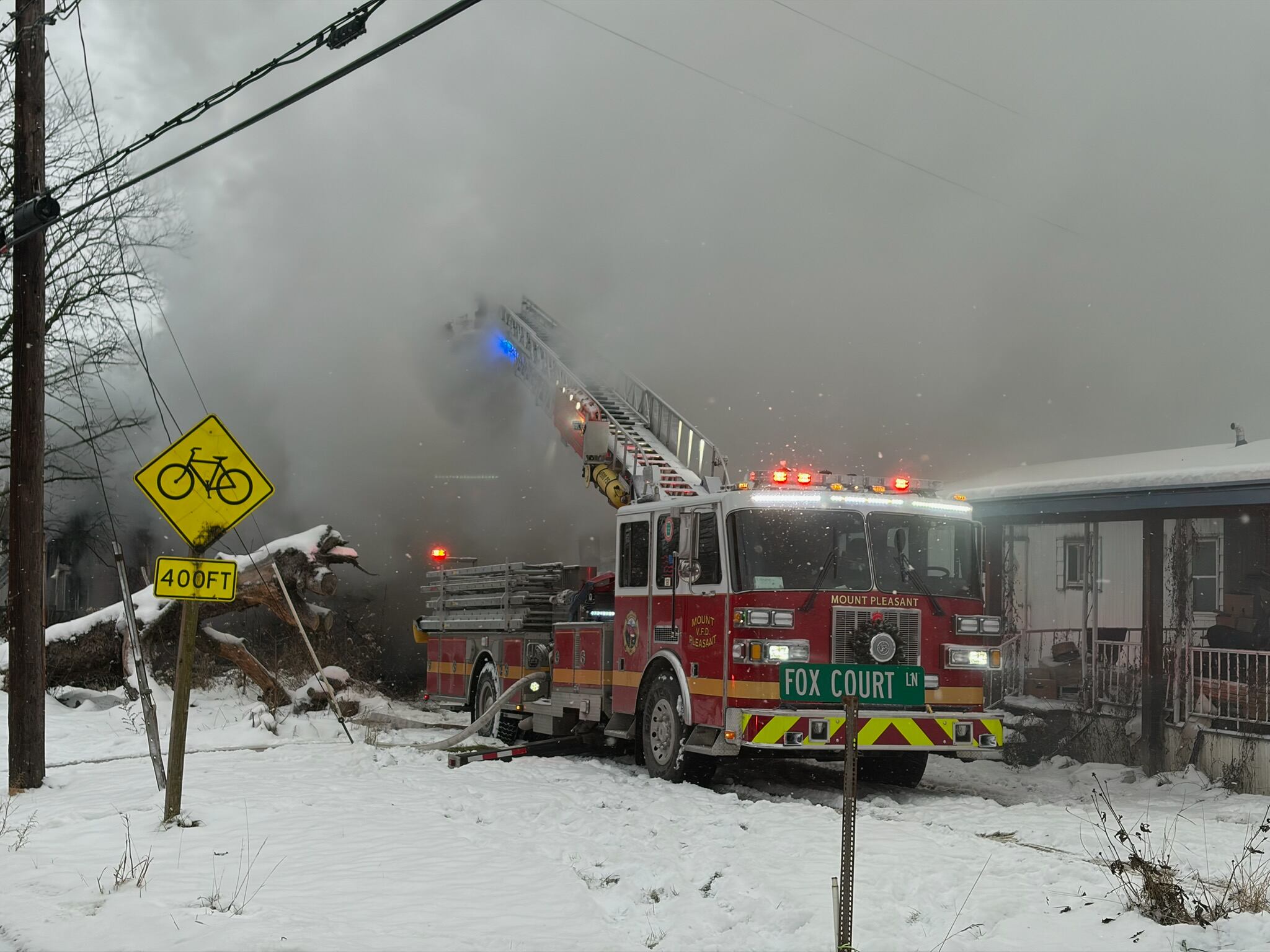 Firefighters battle house fire in East Huntingdon