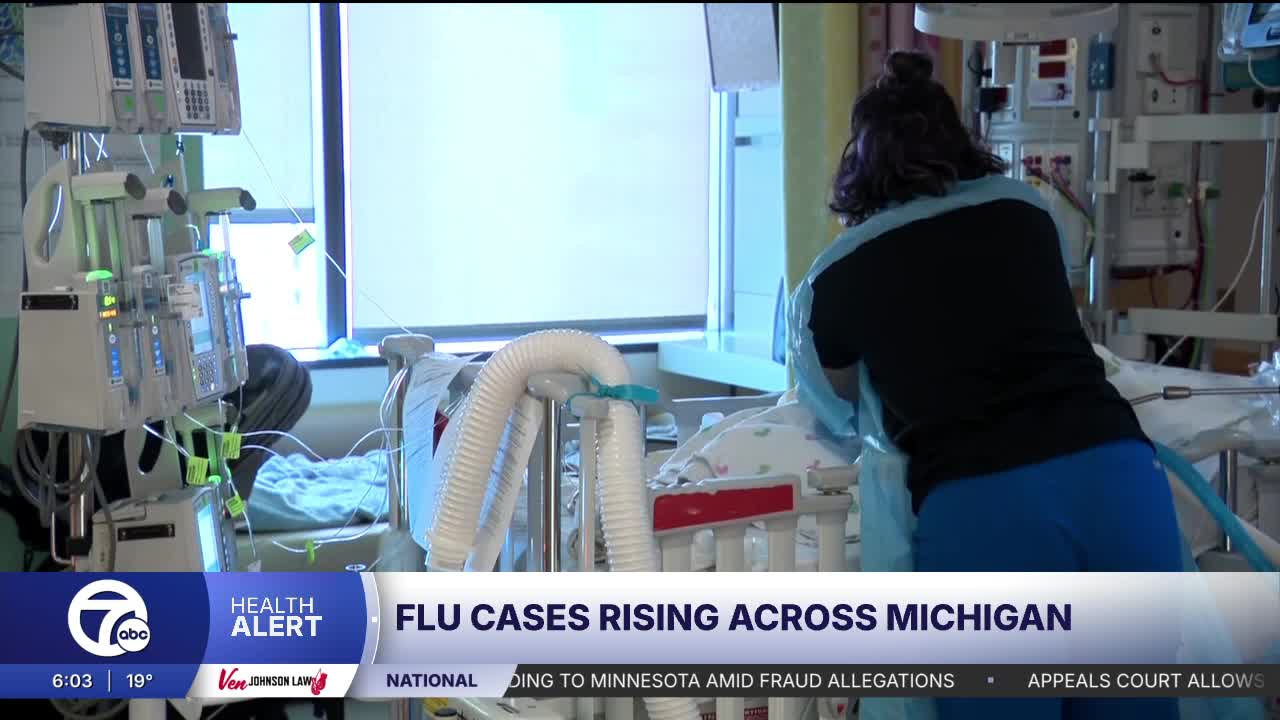 Flu cases in Michigan have increased dramatically over the past few weeks