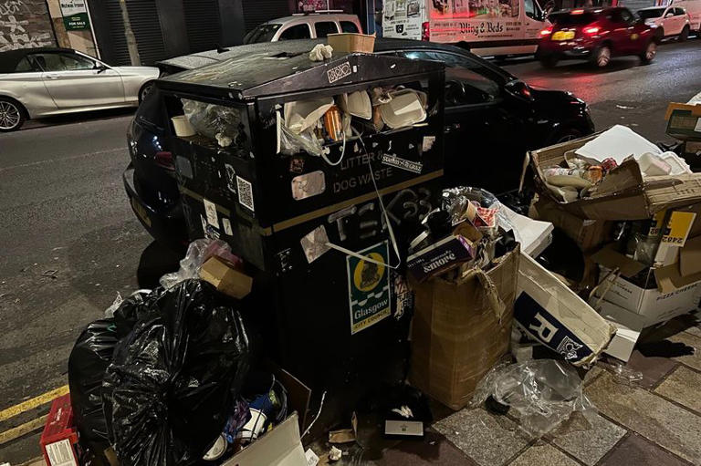 Glasgow residents in uproar over 'disgraceful' overflowing bins at ...