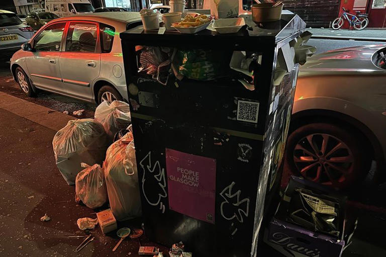 Glasgow residents in uproar over 'disgraceful' overflowing bins at ...