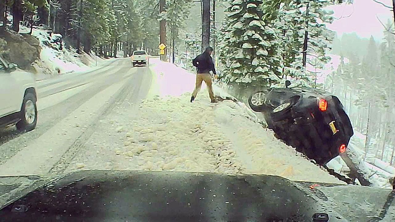 Good Samaritans rescue couple after vehicle nearly drives off cliff in ...