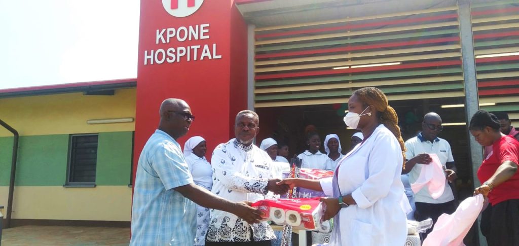 Kpone Devine Apostolic Church donates toiletries to Kpone District Hospital