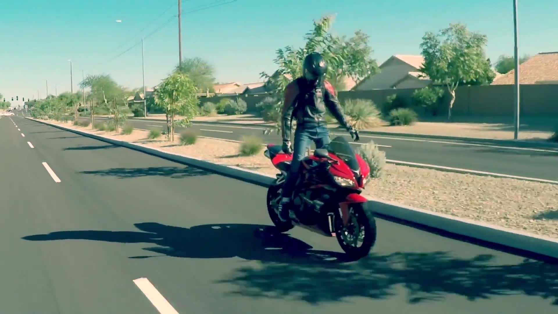 Stunt practice ends badly with rider hitting pavement