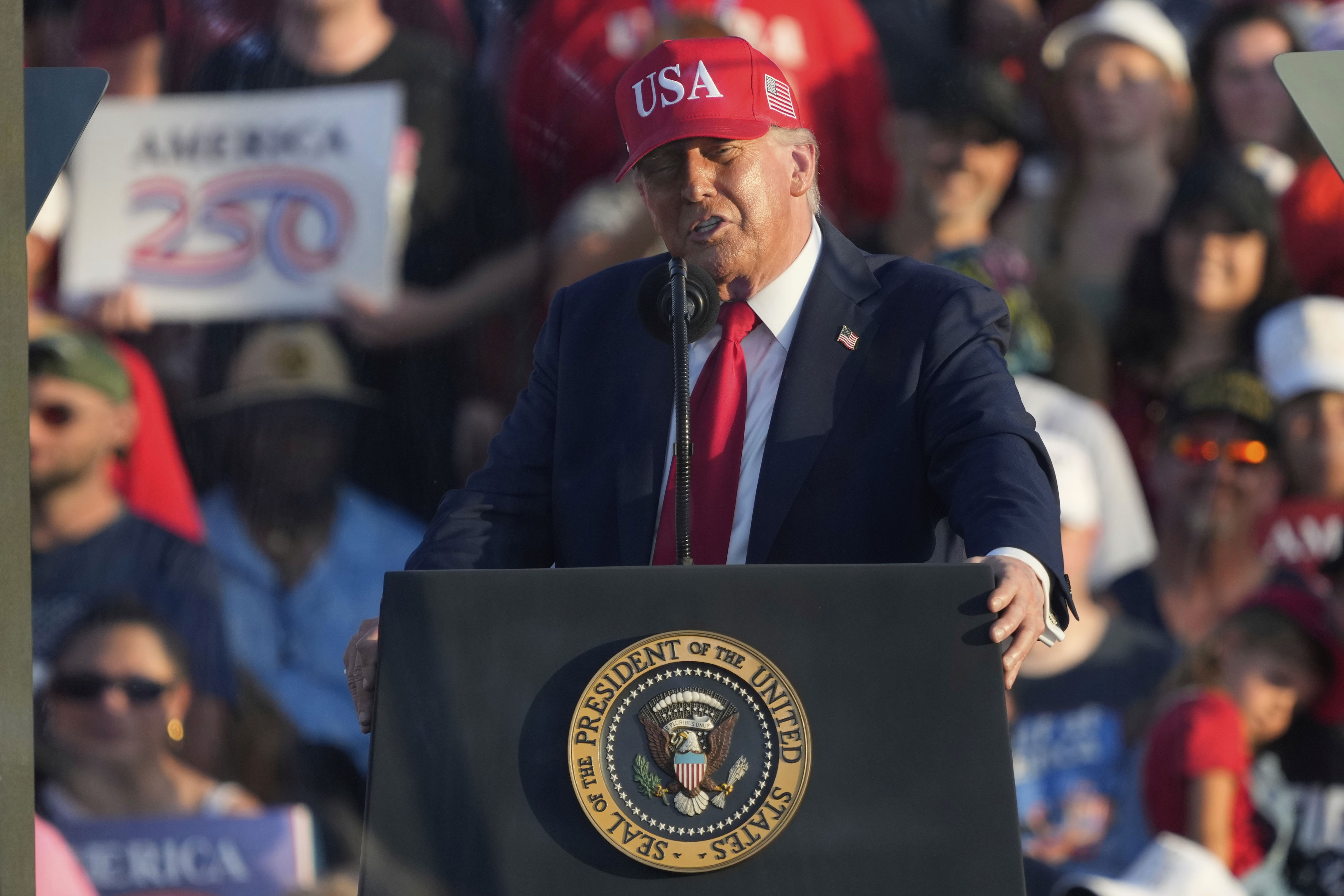 Trump initiative ‘Freedom 250’ lights Washington Monument to start ...