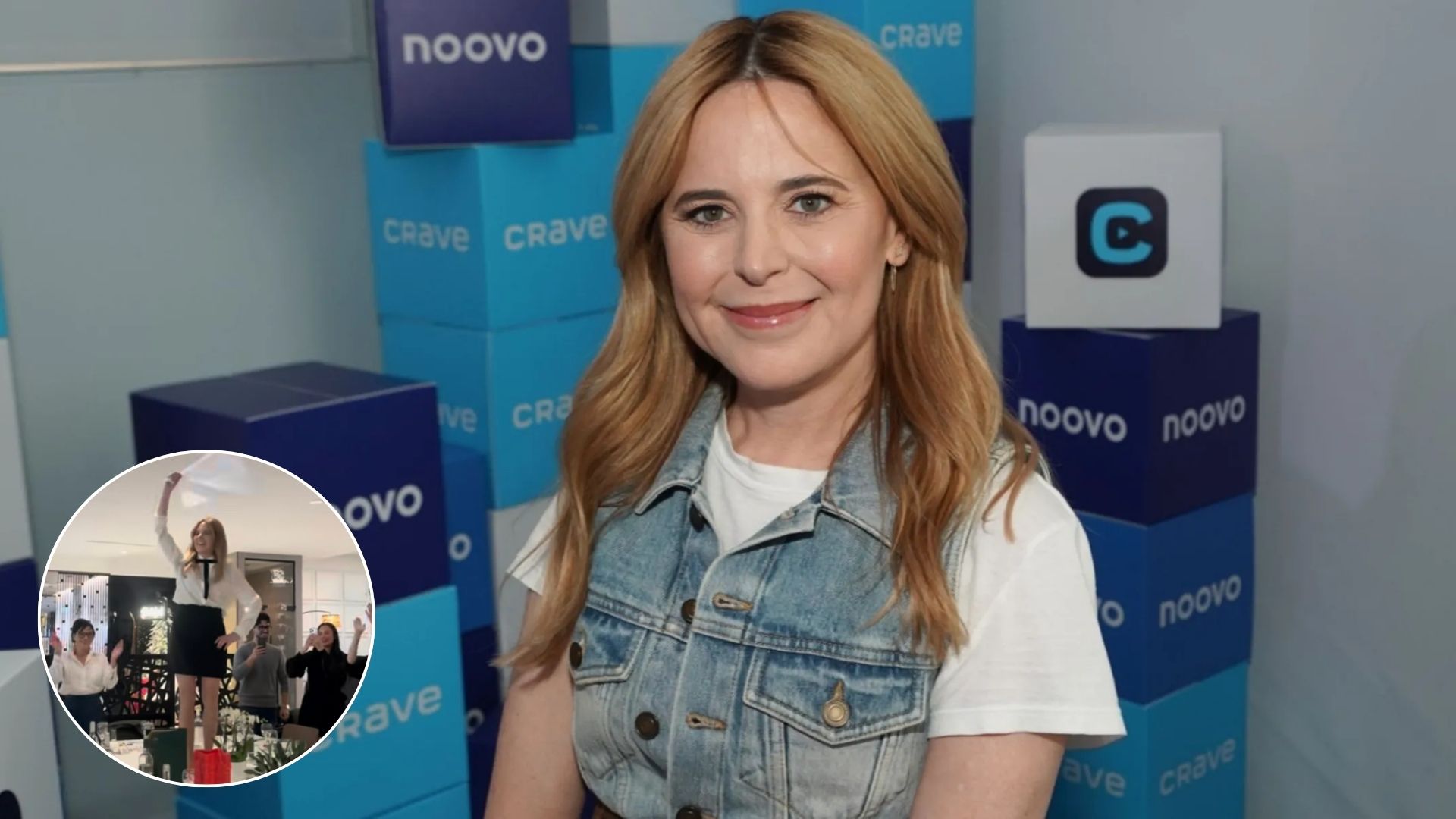 Julie Snyder filmée sur le party!