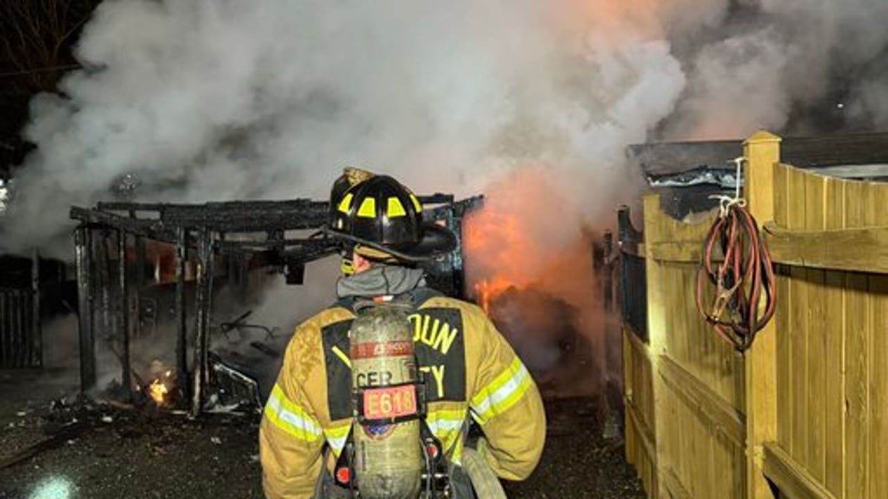 Transformer explosion, power line fire follow shed blaze in Loudoun County