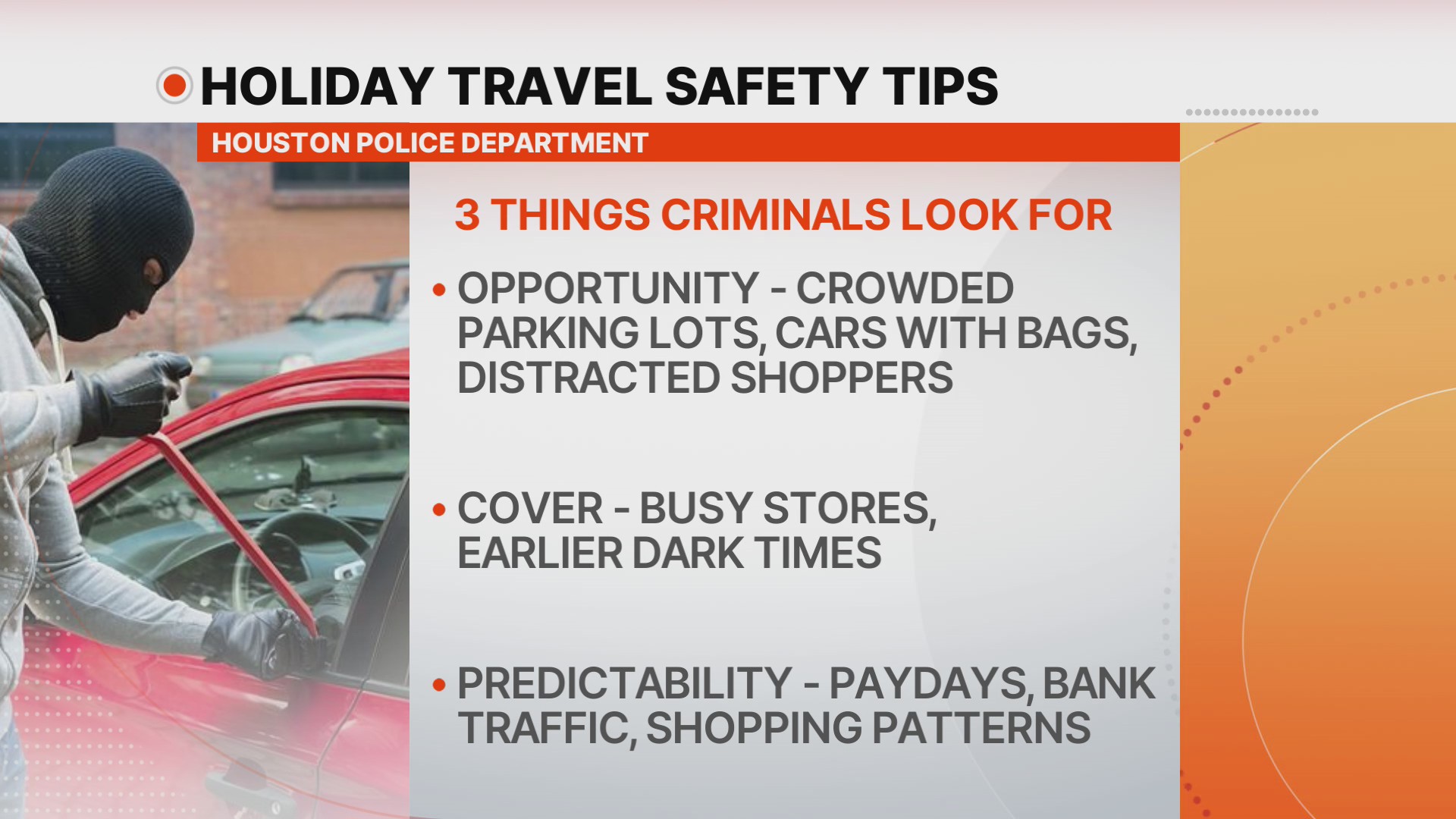 3 things criminals look for over the holidays