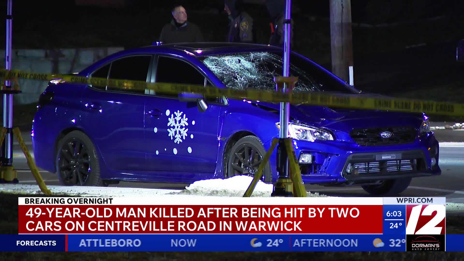 Man struck, killed by 2 cars in Warwick