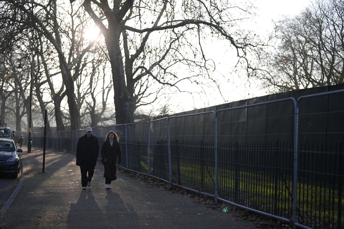Outrage at 'grotesque' fencing around London park to stop New Year's ...