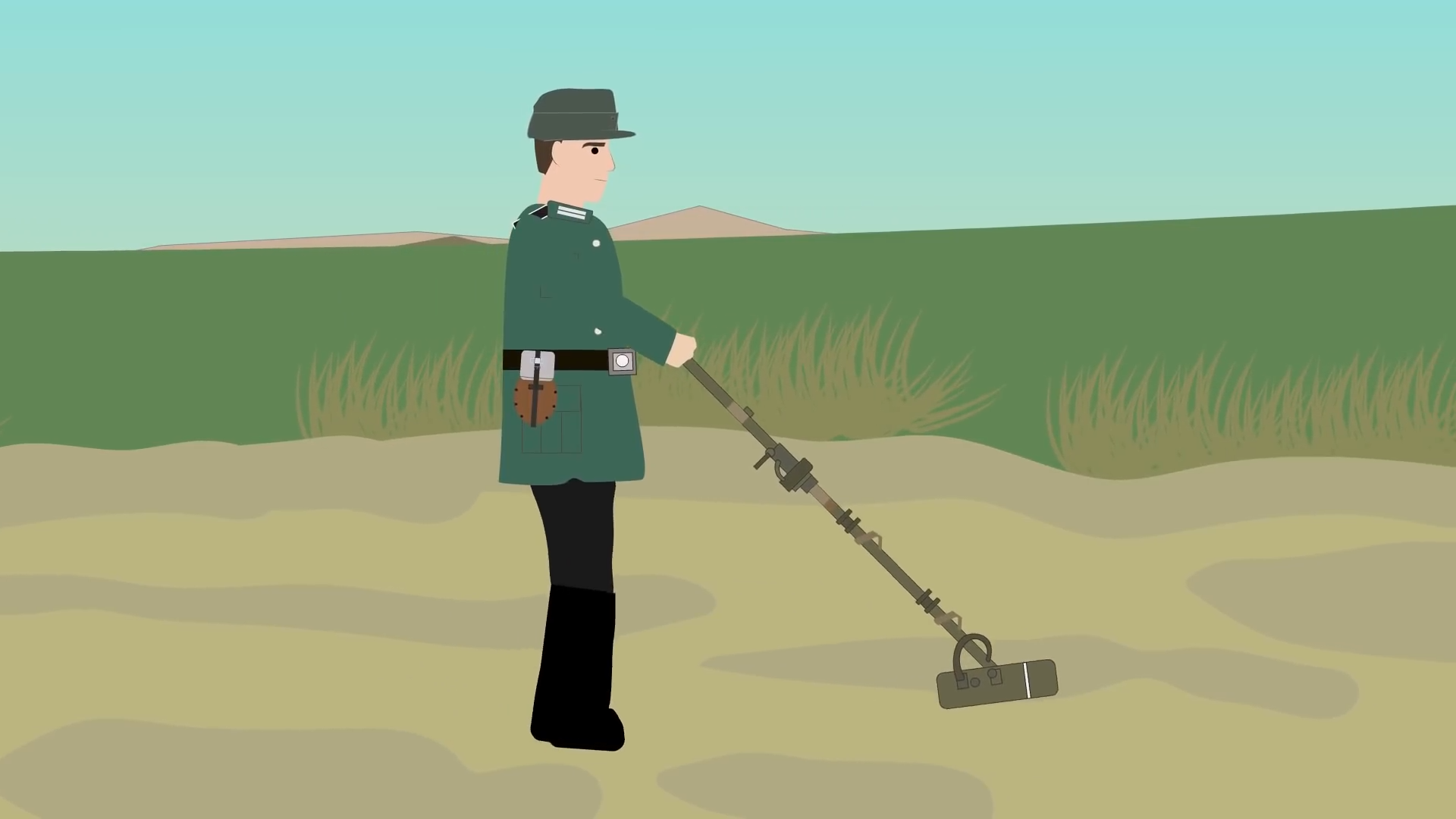 What happened to German POWs clearing mines after World War II