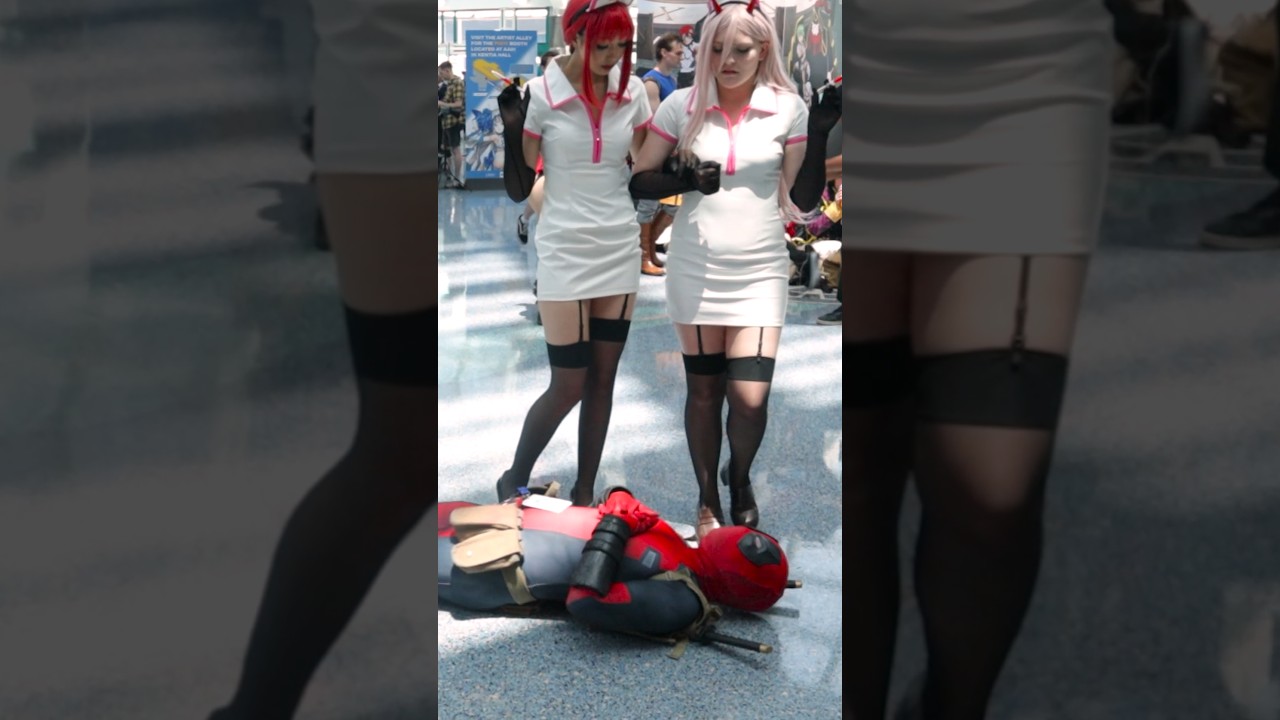 When he slides into your DMs like... #deadpool #chainsawman #cosplay