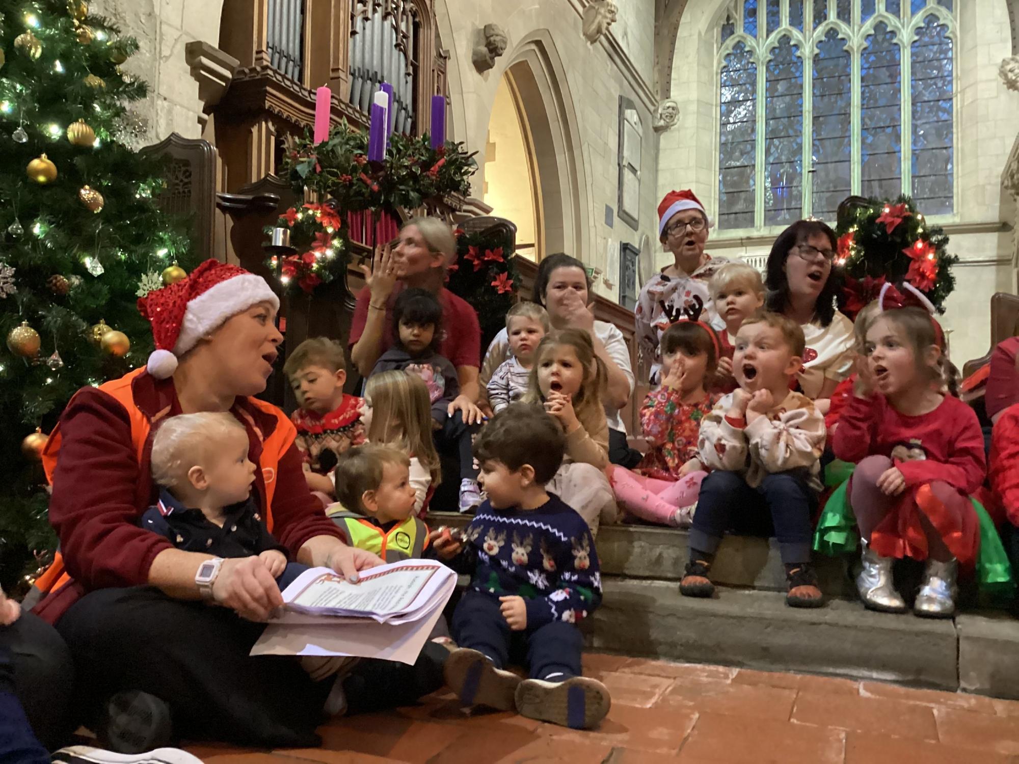Leeds nursery children perform Christmas concert using sign language