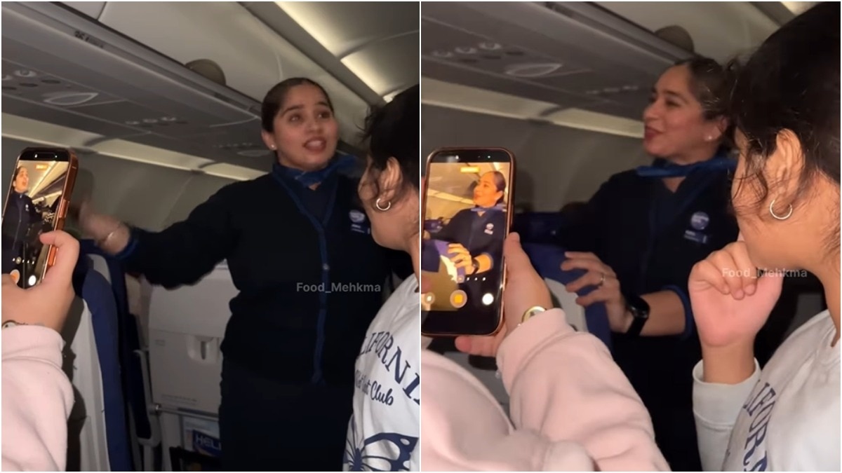 IndiGo air hostess lightens mood with Punjabi banter during fog delay ...